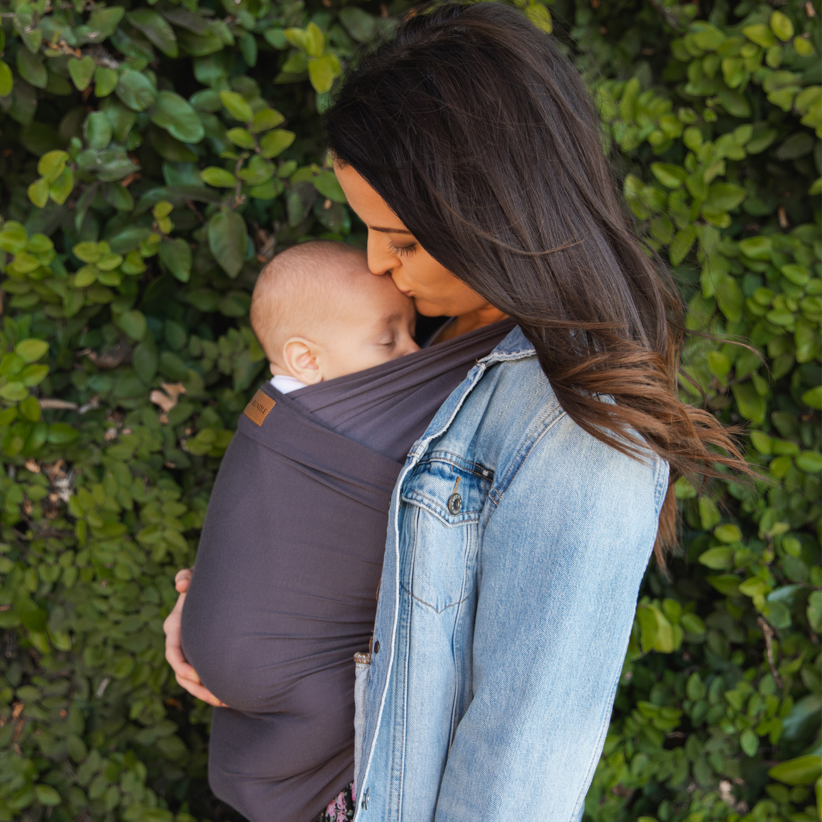 Slate Grey Baby Wrap Carrier: Lightweight, Breathable, & Ultra ...
